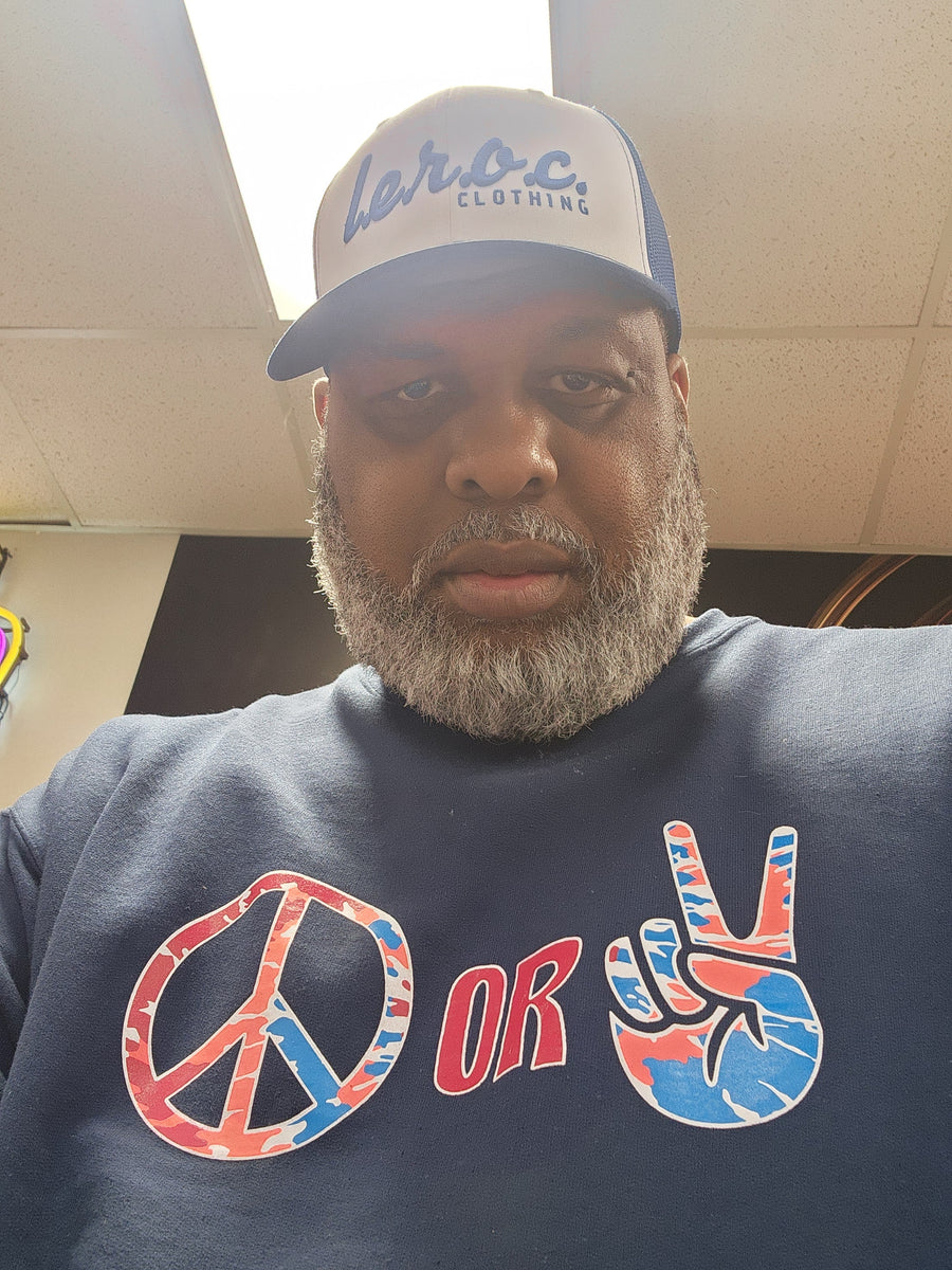 l.e.r.o.c. clothing "Peace or Peace" sweatshirt